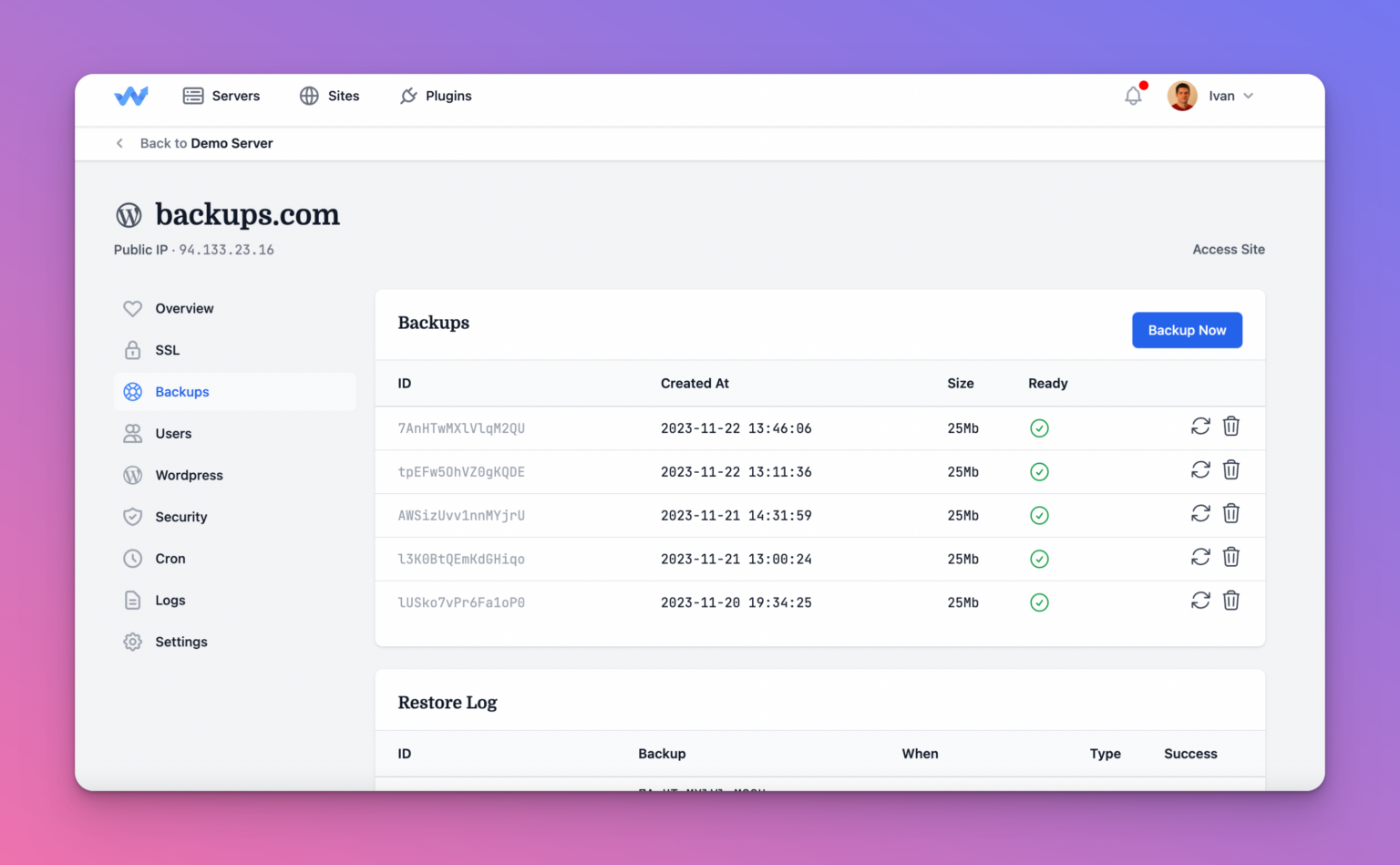 How to backup and restore the WordPress site - WPJack